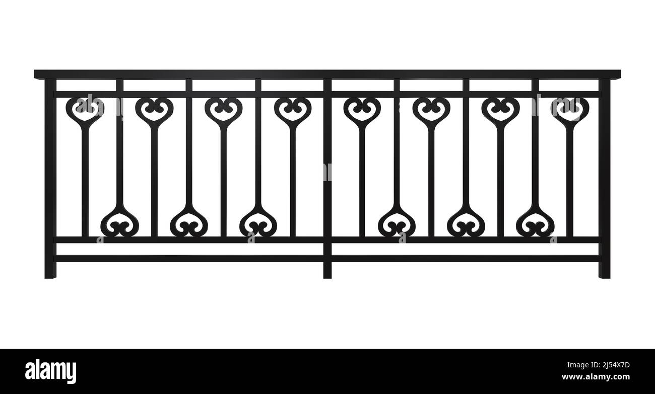 Isolated railing on white background Stock Photo - Alamy