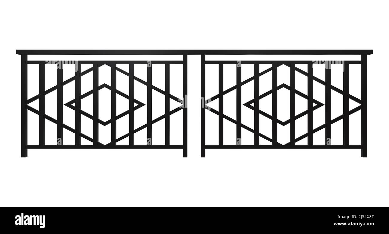 Isolated railing on white background Stock Photo - Alamy