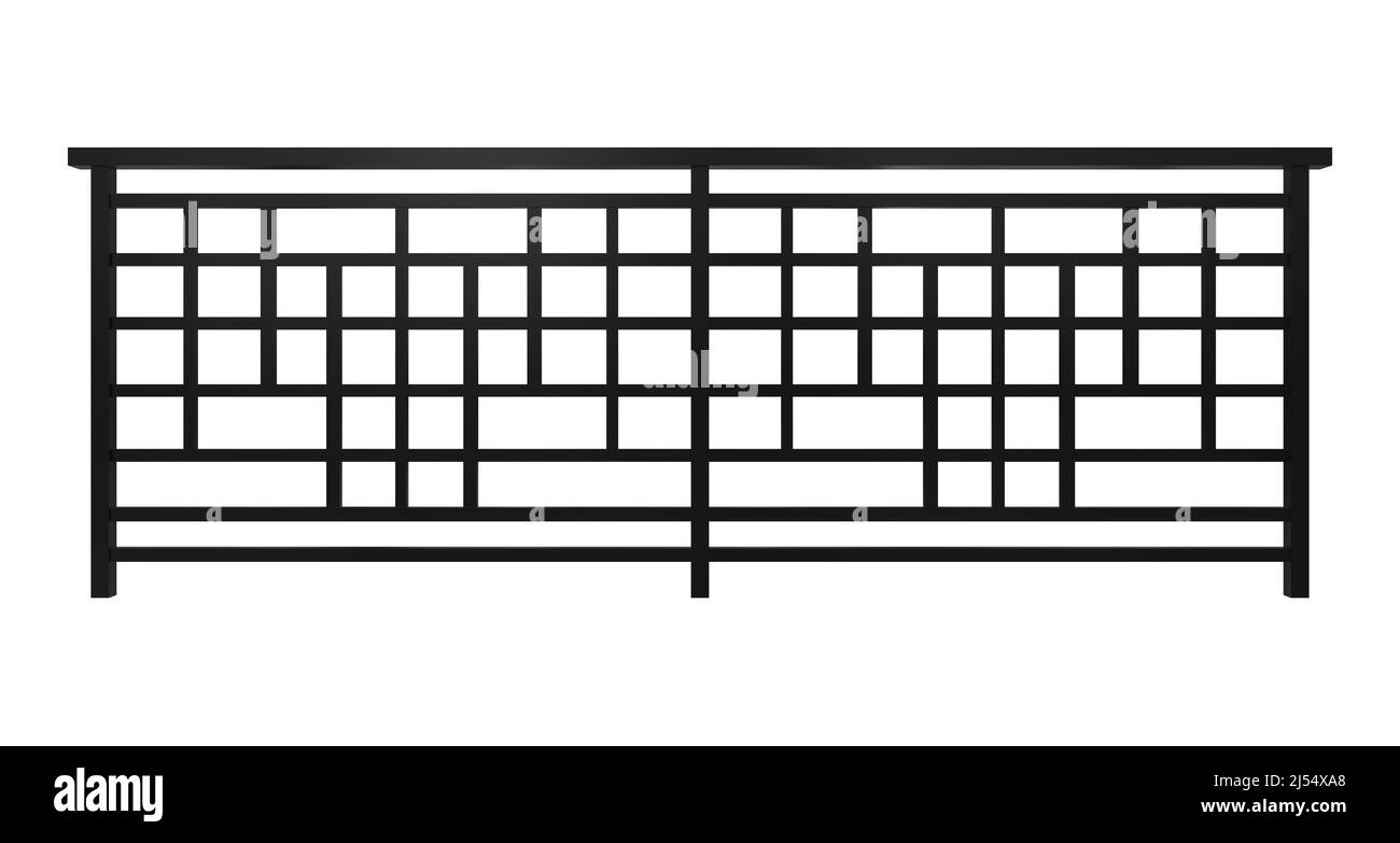 Isolated railing on white background Stock Photo - Alamy