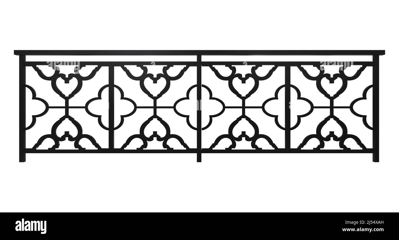 Isolated railing on white background Stock Photo - Alamy