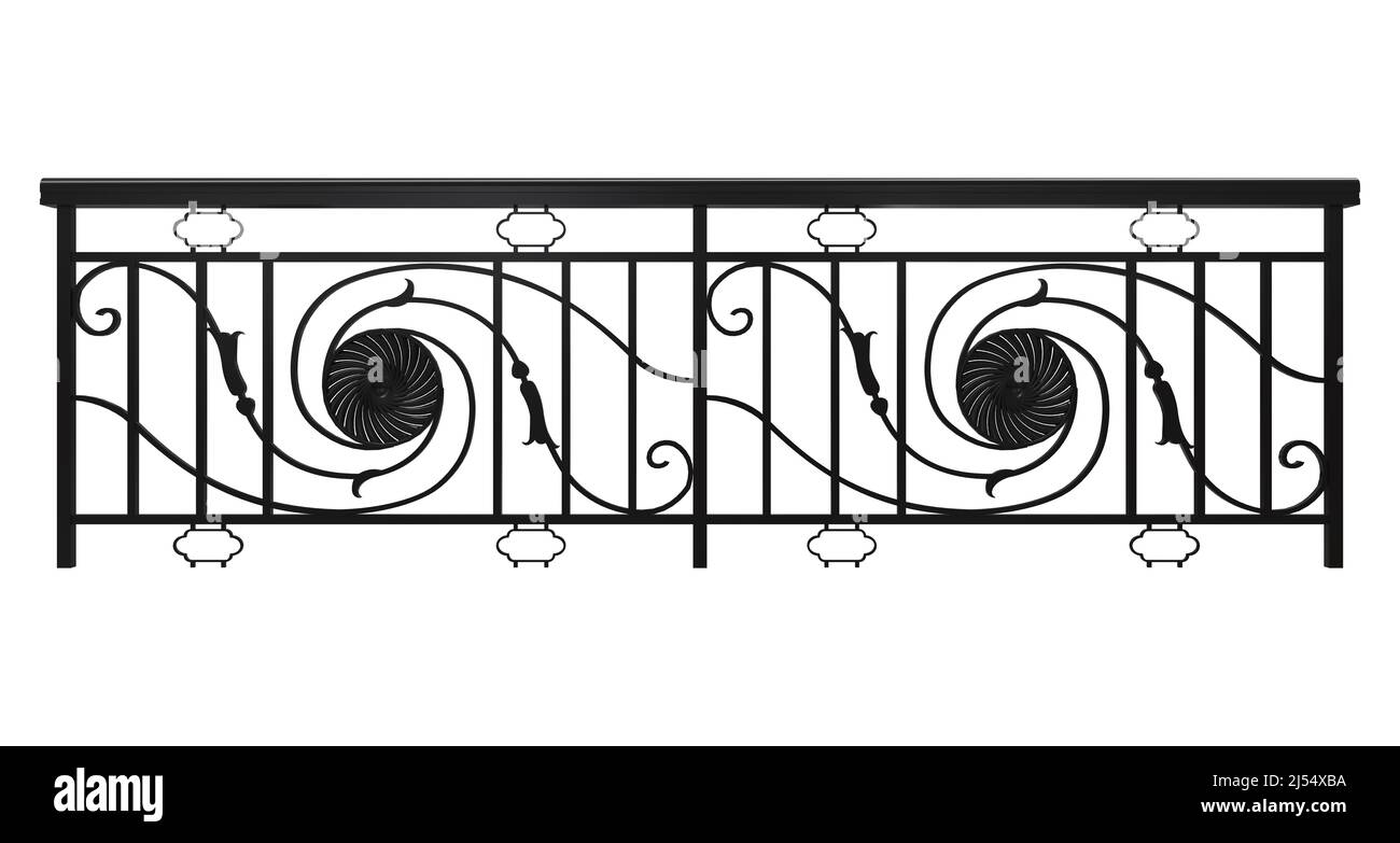 Isolated railing on white background Stock Photo - Alamy