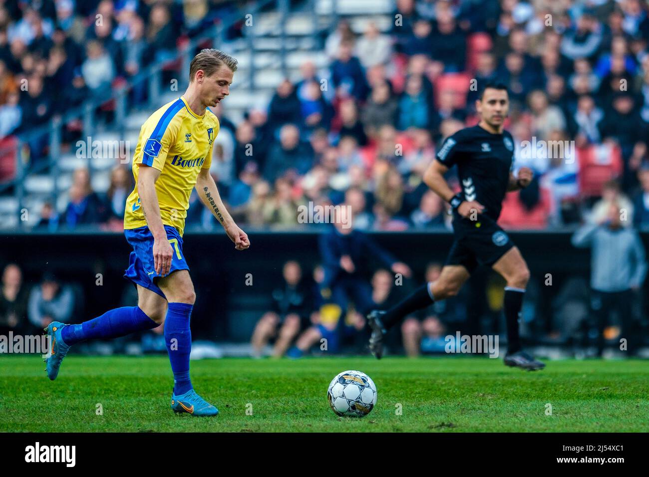 Copenhagen, Denmark. 18th, April 2022. Simon Hedlund (27) of Broendby ...