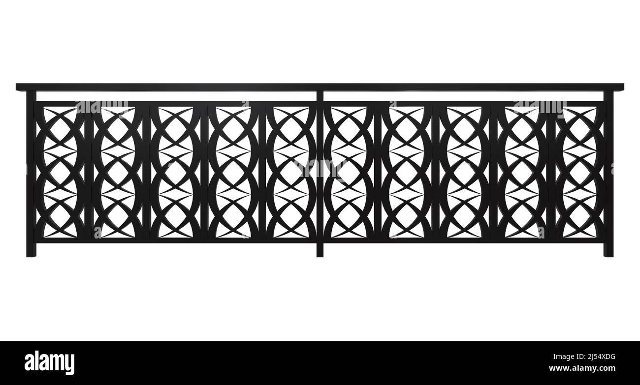 Isolated railing on white background Stock Photo - Alamy
