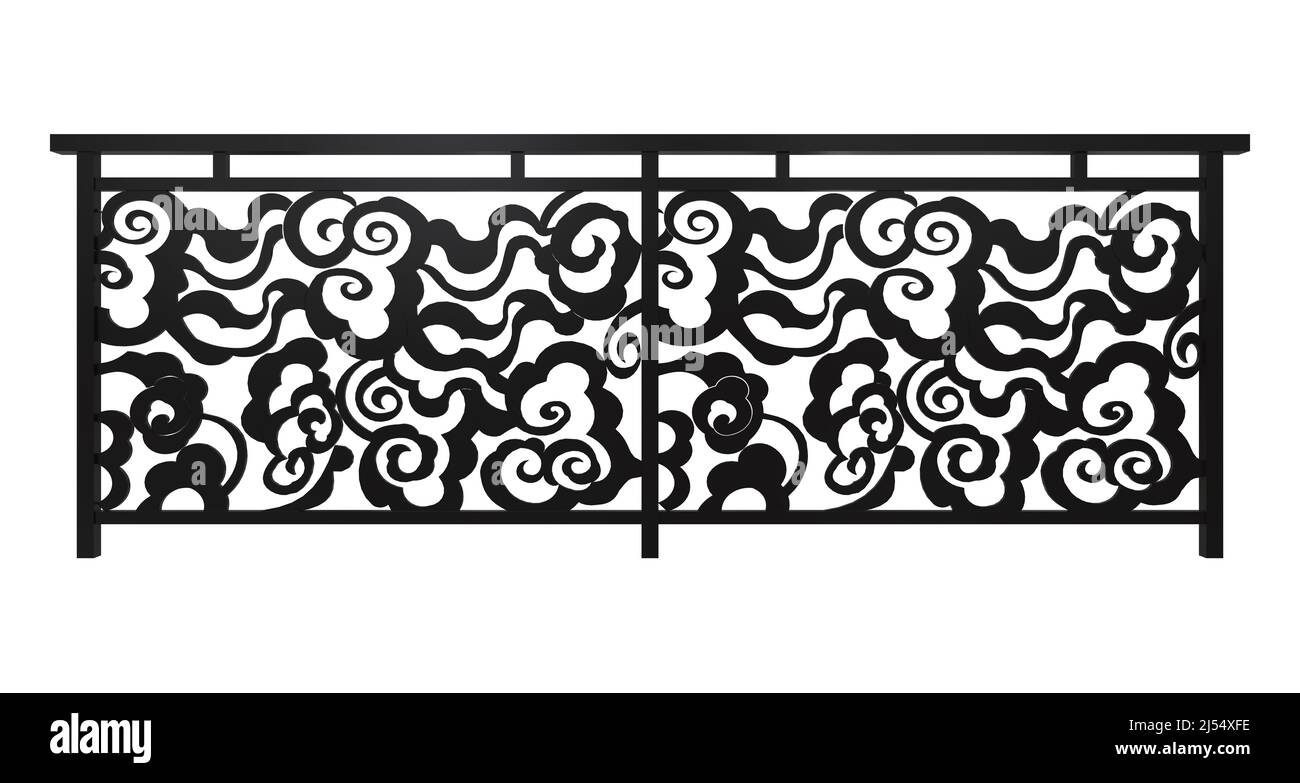 Isolated railing on white background Stock Photo - Alamy