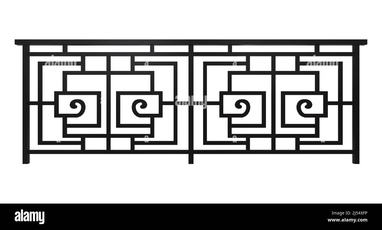 Isolated railing on white background Stock Photo - Alamy