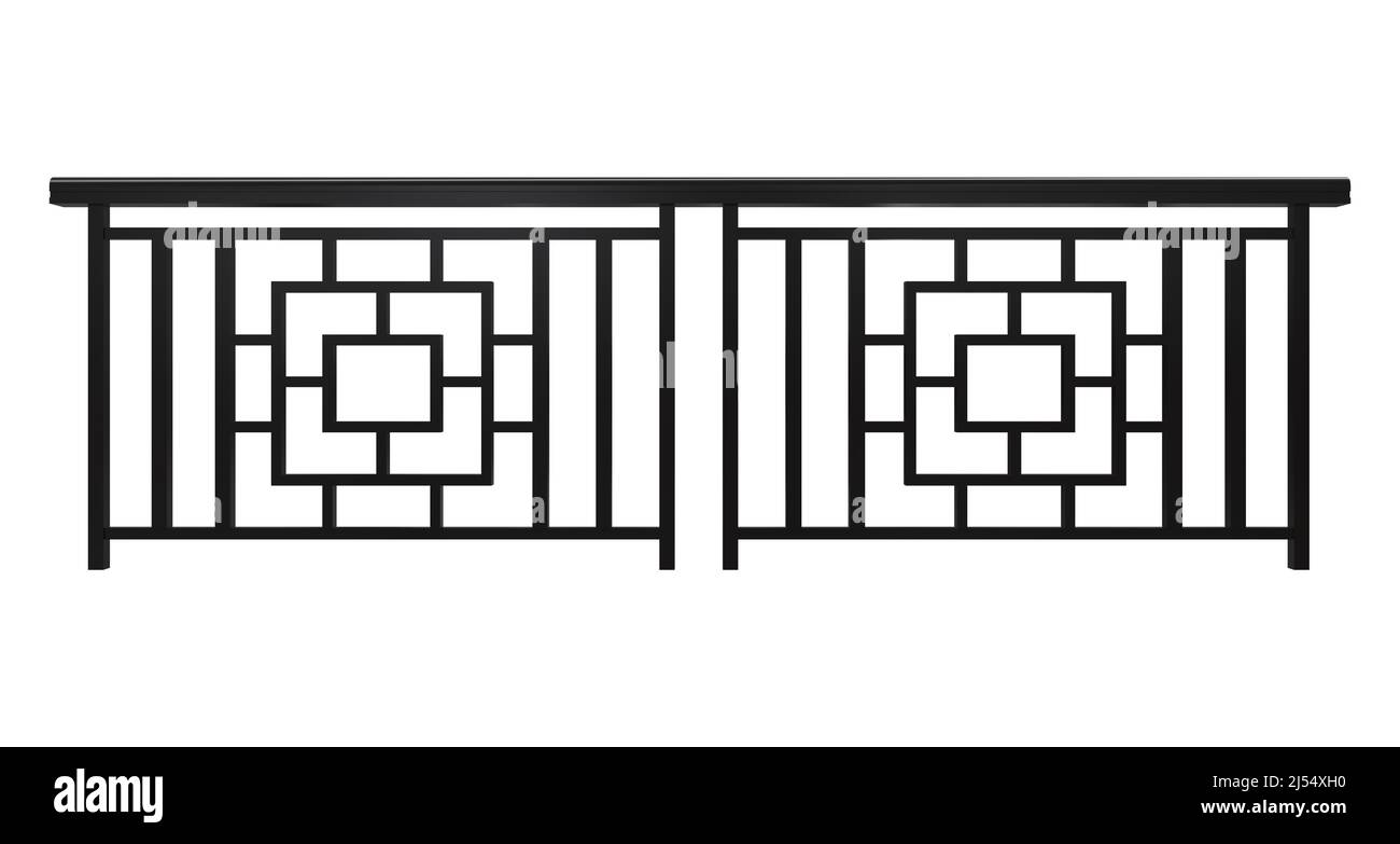 Isolated railing on white background Stock Photo - Alamy