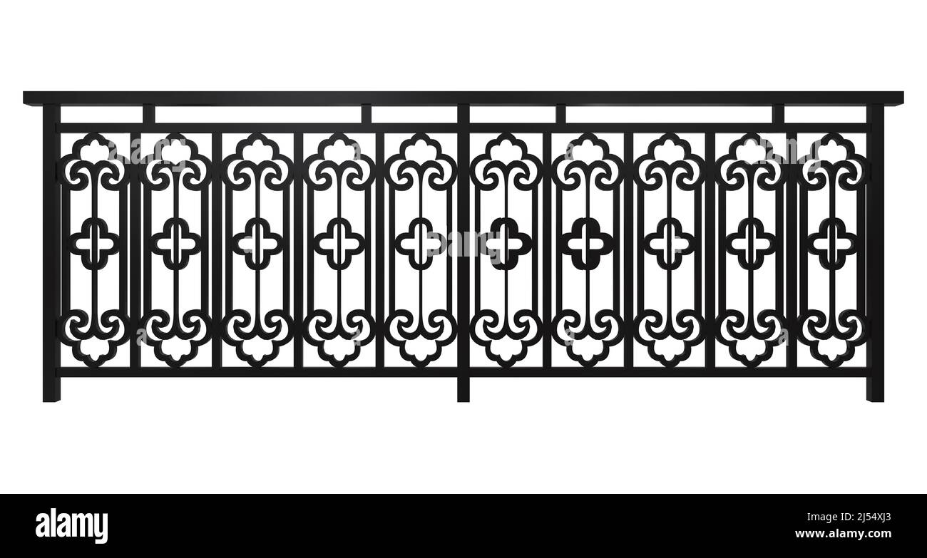 Isolated railing on white background Stock Photo - Alamy