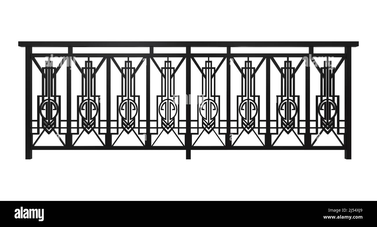 Isolated railing on white background Stock Photo - Alamy