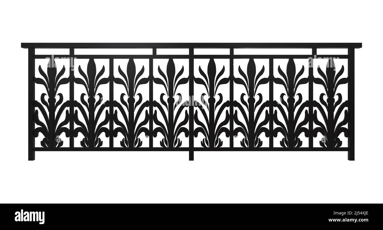 Isolated railing on white background Stock Photo - Alamy