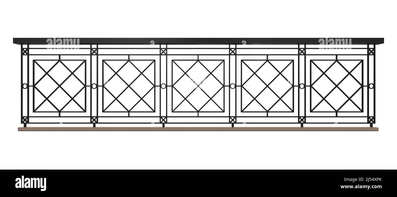 Isolated railing on white background Stock Photo - Alamy