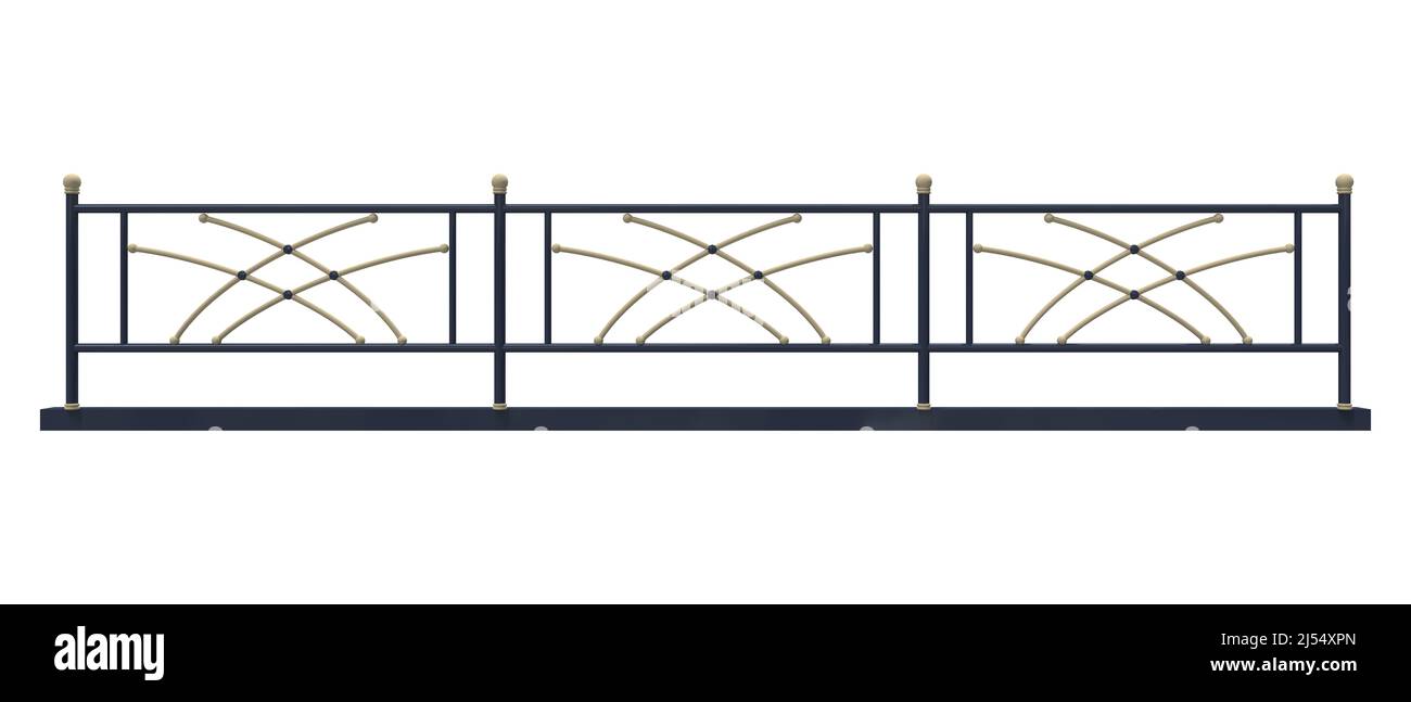 Isolated railing on white background Stock Photo - Alamy