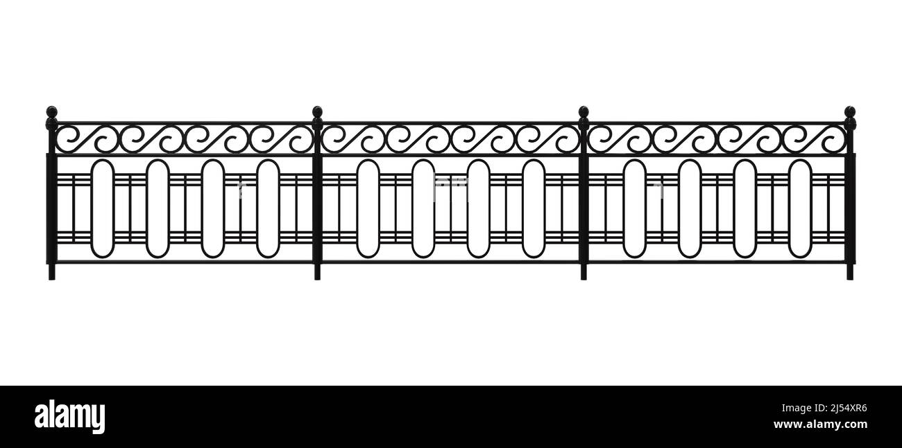Black and white garden railings Cut Out Stock Images & Pictures - Alamy