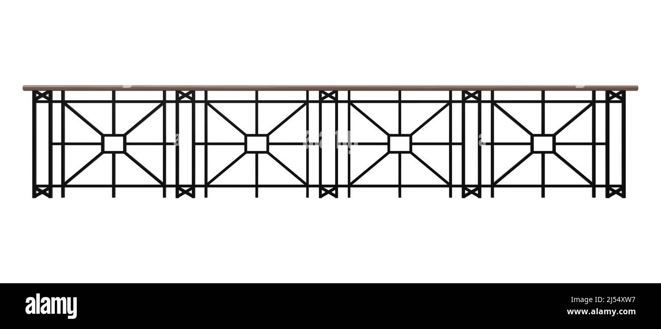 Isolated railing on white background Stock Photo - Alamy