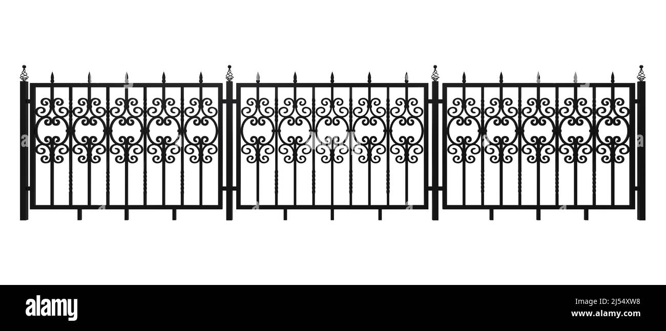 Isolated railing on white background Stock Photo - Alamy