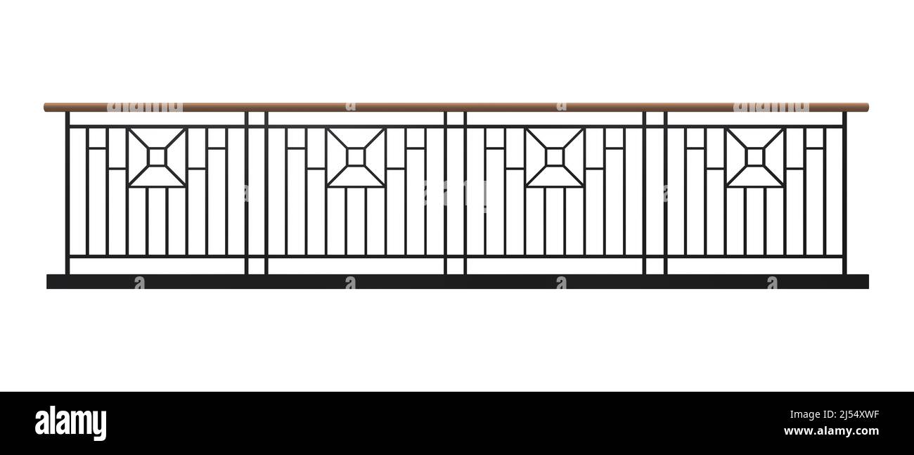 Isolated railing on white background Stock Photo - Alamy