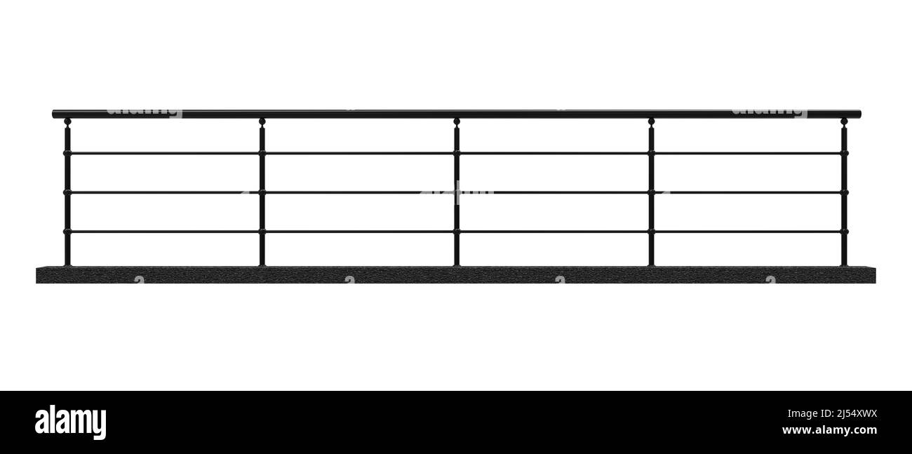 Isolated railing on white background Stock Photo - Alamy