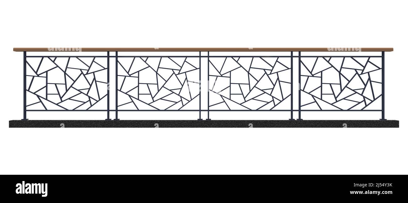 Isolated railing on white background Stock Photo - Alamy