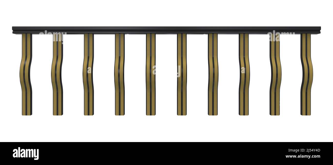 Isolated railing on white background Stock Photo - Alamy