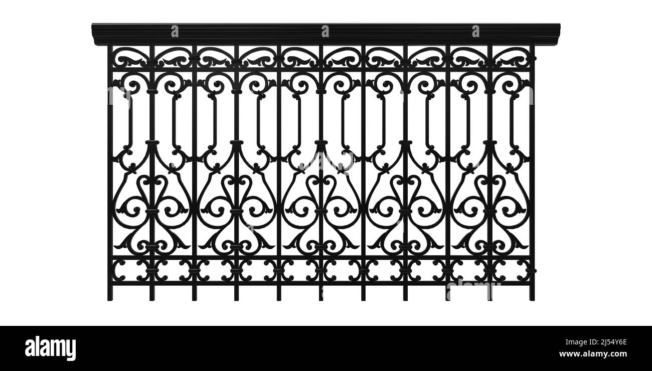 Isolated railing on white background Stock Photo - Alamy