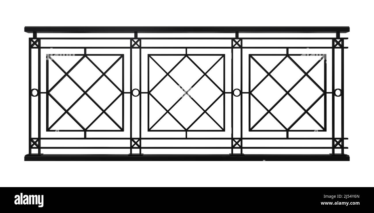 Isolated railing on white background Stock Photo - Alamy
