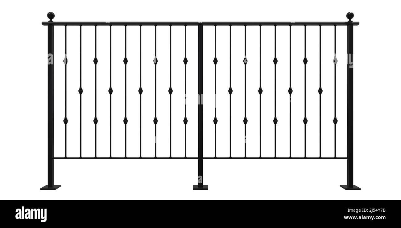 Isolated railing on white background Stock Photo - Alamy