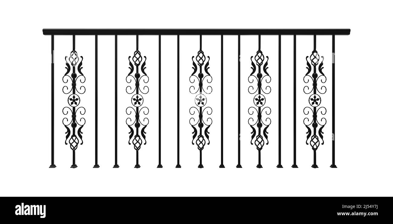 Isolated railing on white background Stock Photo - Alamy