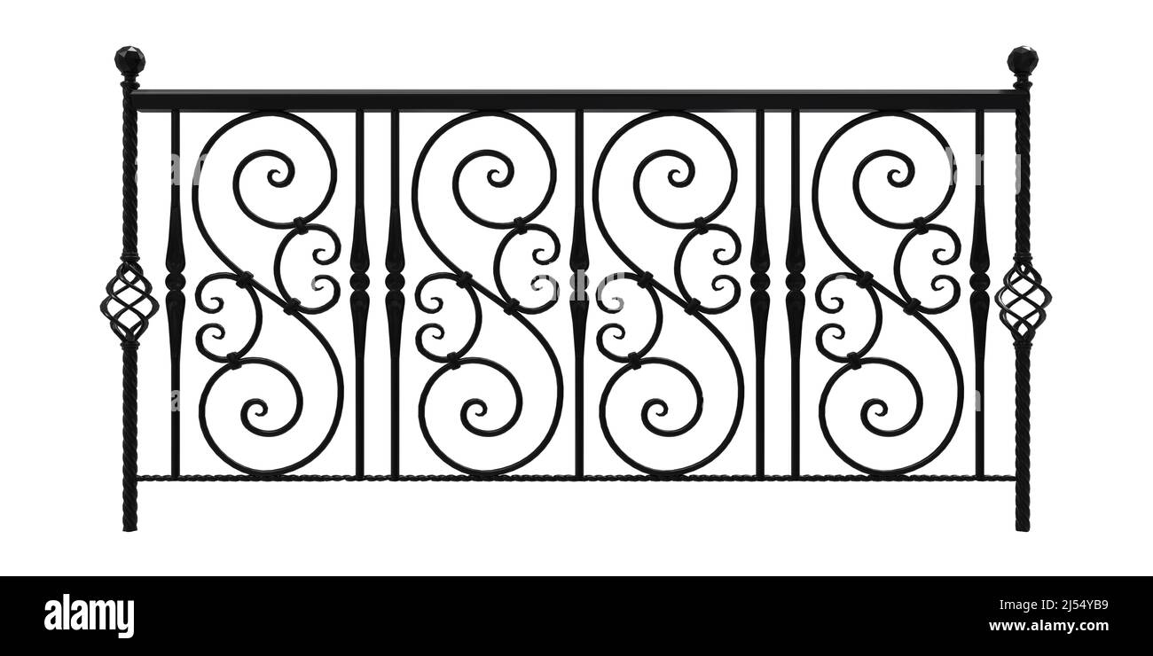 Isolated railing on white background Stock Photo - Alamy