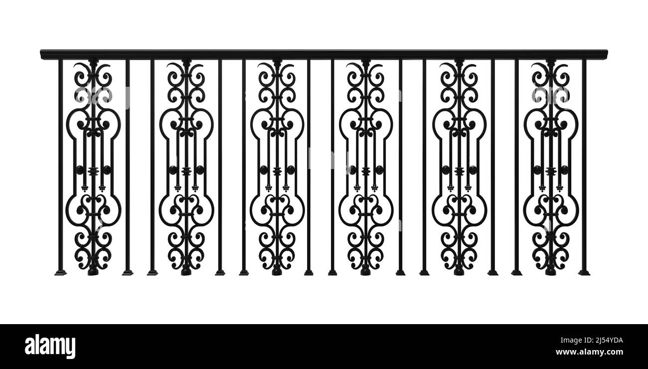 Isolated railing on white background Stock Photo - Alamy