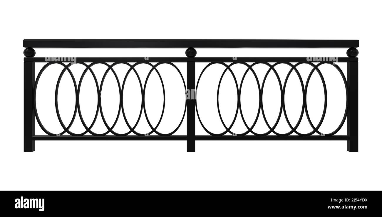 Isolated railing on white background Stock Photo - Alamy