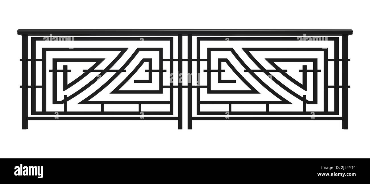 Isolated railing on white background Stock Photo - Alamy