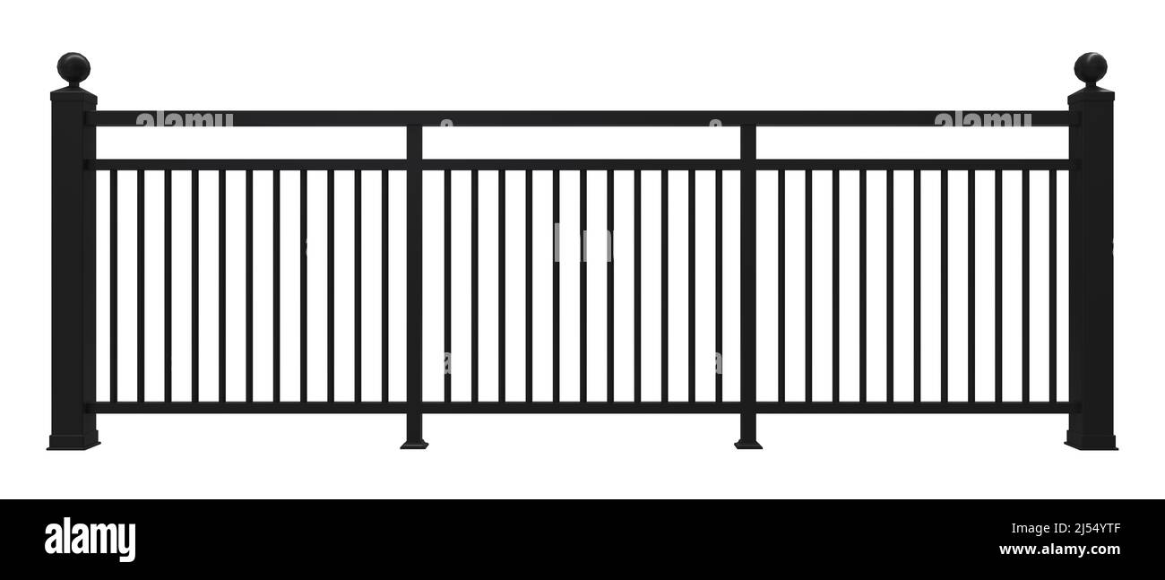 Isolated railing on white background Stock Photo - Alamy