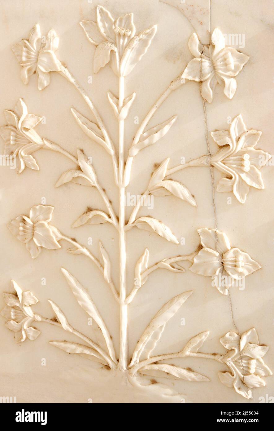 Marble carved flowers designs Stock Photo - Alamy