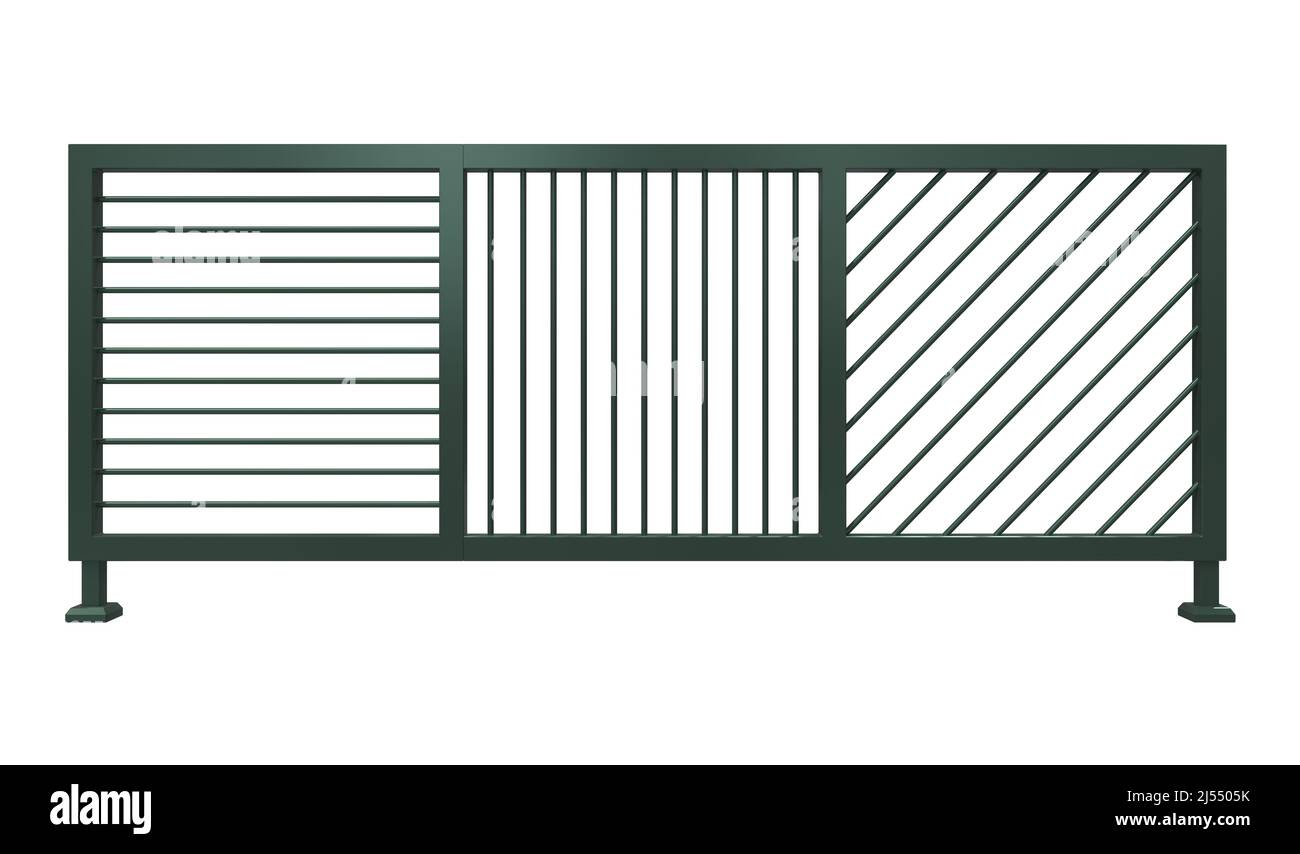 Isolated railing on white background Stock Photo - Alamy