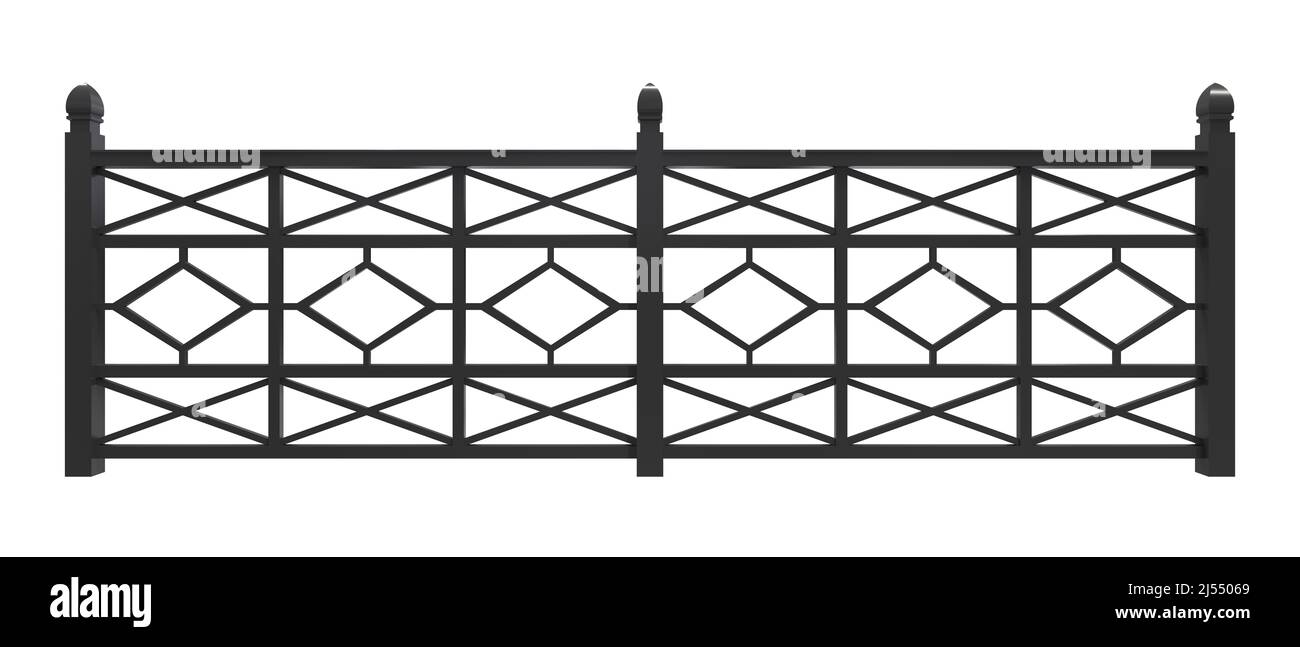 Isolated railing on white background Stock Photo - Alamy