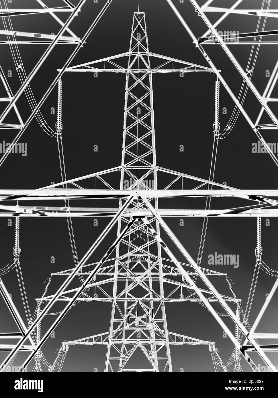 I love electricity pylons; I find their abstract, gaunt shapes ...