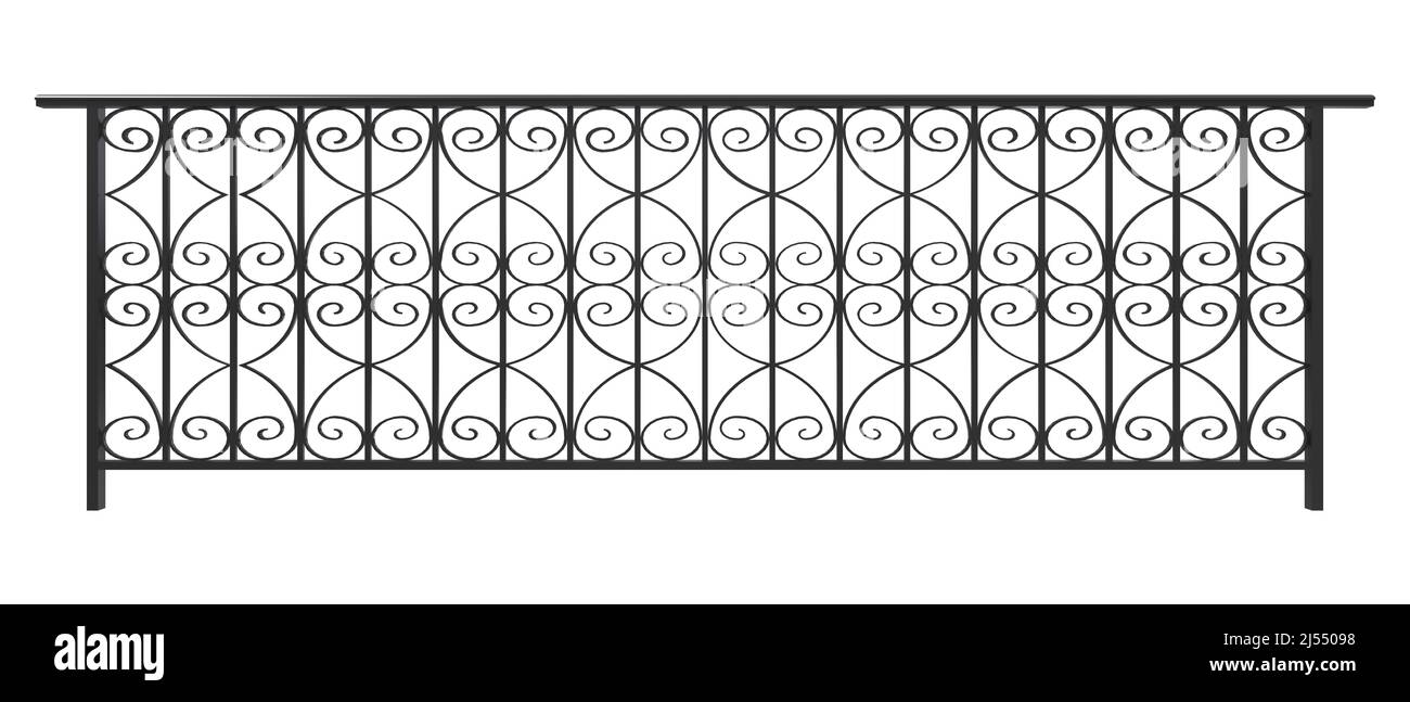 Isolated railing on white background Stock Photo - Alamy