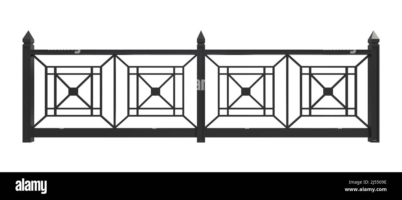 Isolated railing on white background Stock Photo - Alamy