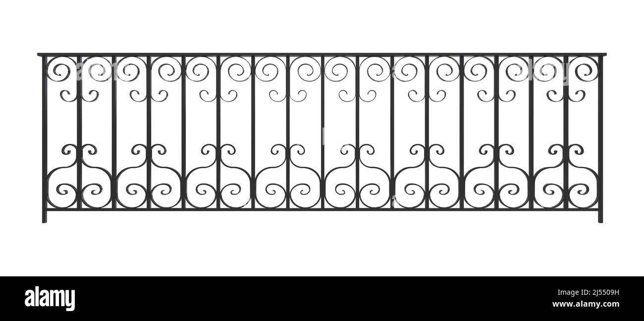 Isolated railing on white background Stock Photo - Alamy