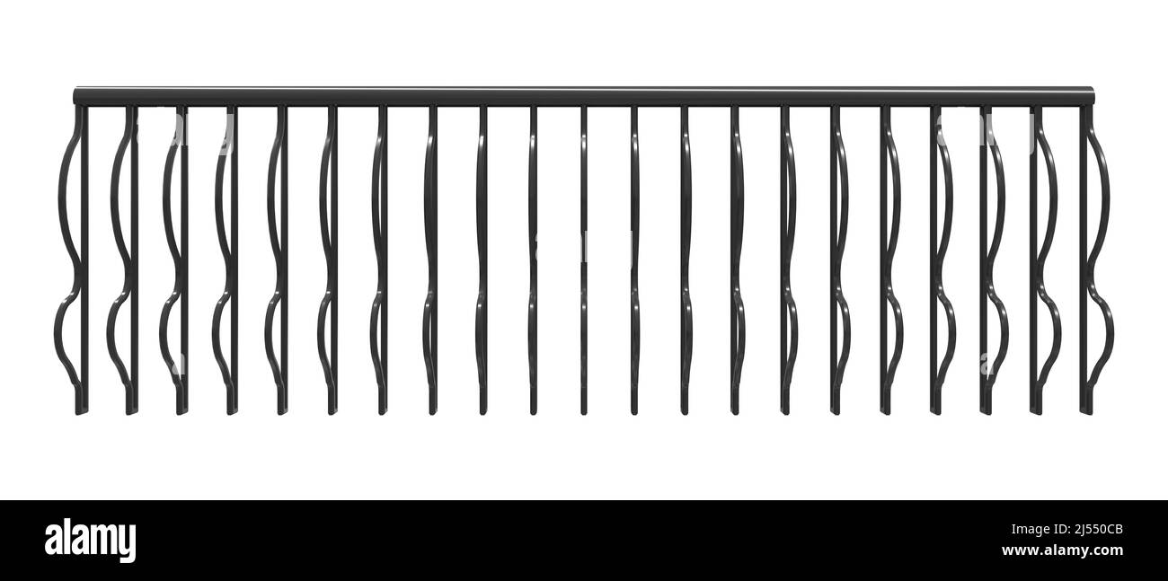 Isolated railing on white background Stock Photo - Alamy