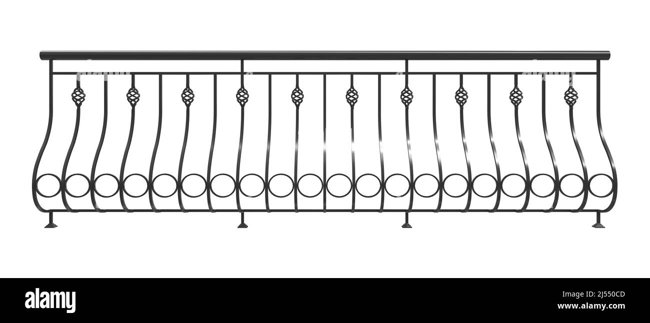 Isolated railing on white background Stock Photo - Alamy