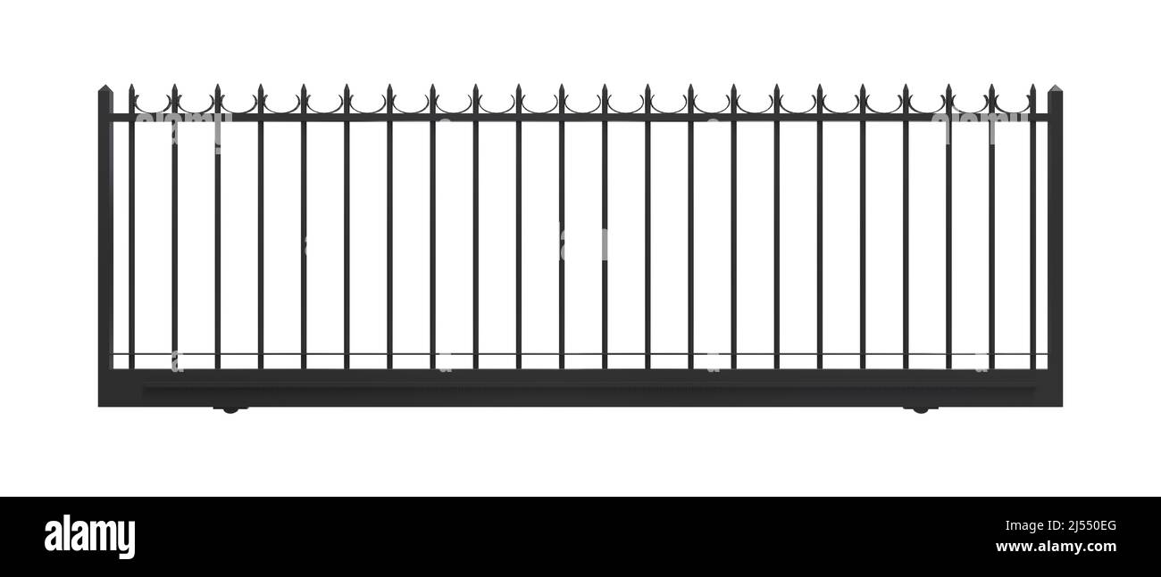 Isolated railing on white background Stock Photo - Alamy