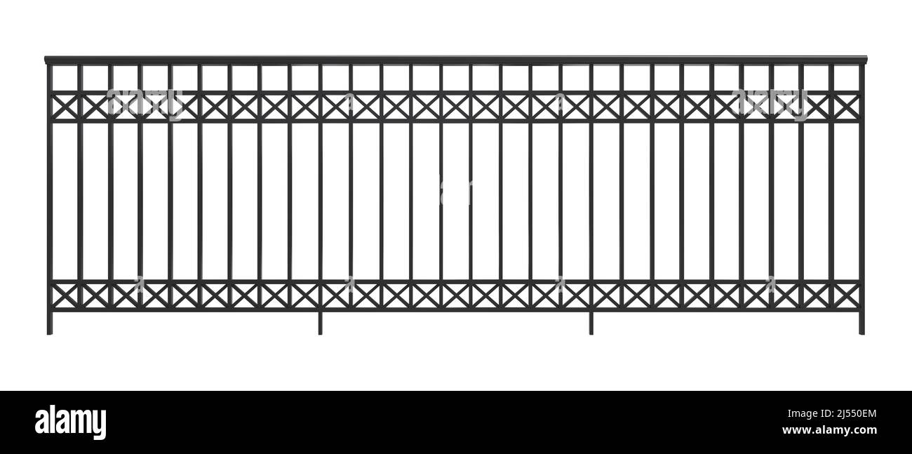 Isolated railing on white background Stock Photo - Alamy