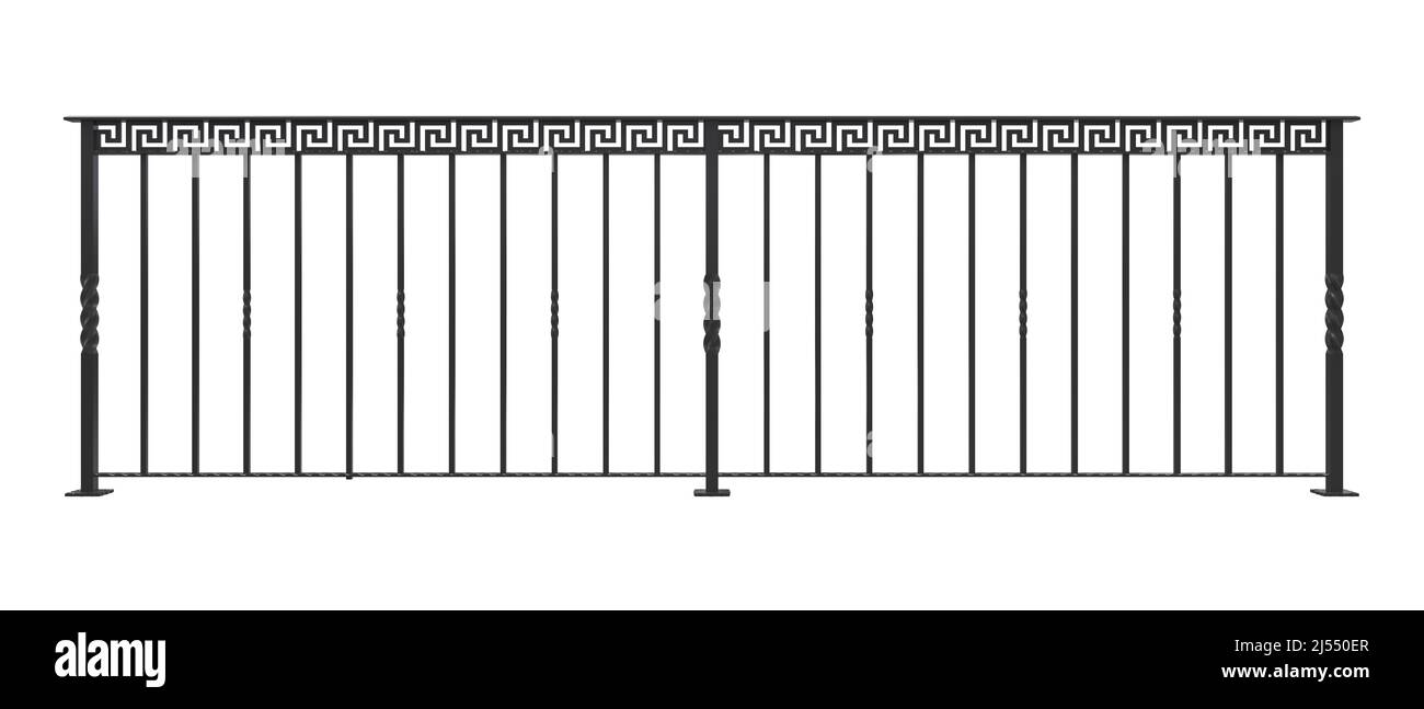Isolated railing on white background Stock Photo - Alamy