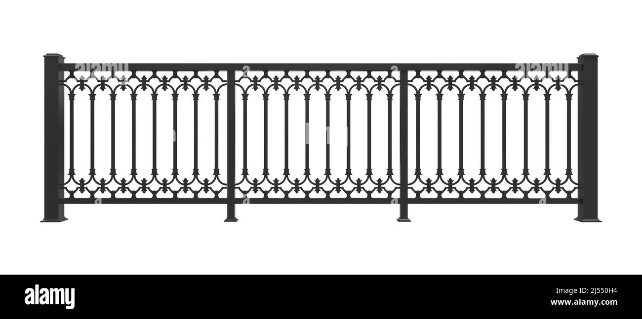 Isolated railing on white background Stock Photo - Alamy
