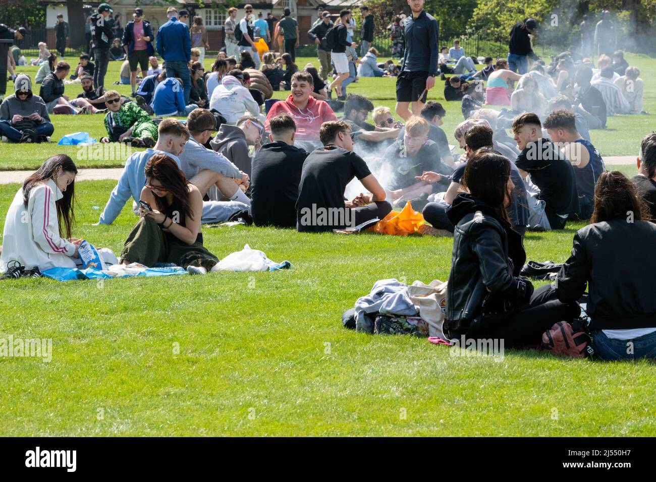 London, UK. 20th Apr, 2022. Legalise Cannabis party Hyde Park London UK ...