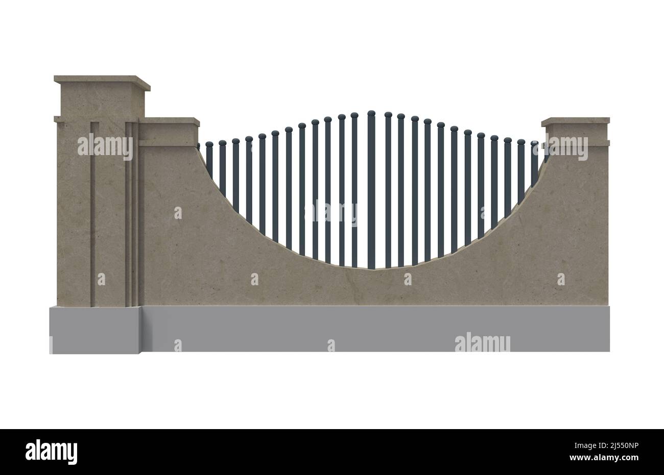 Isolated railing on white background Stock Photo - Alamy