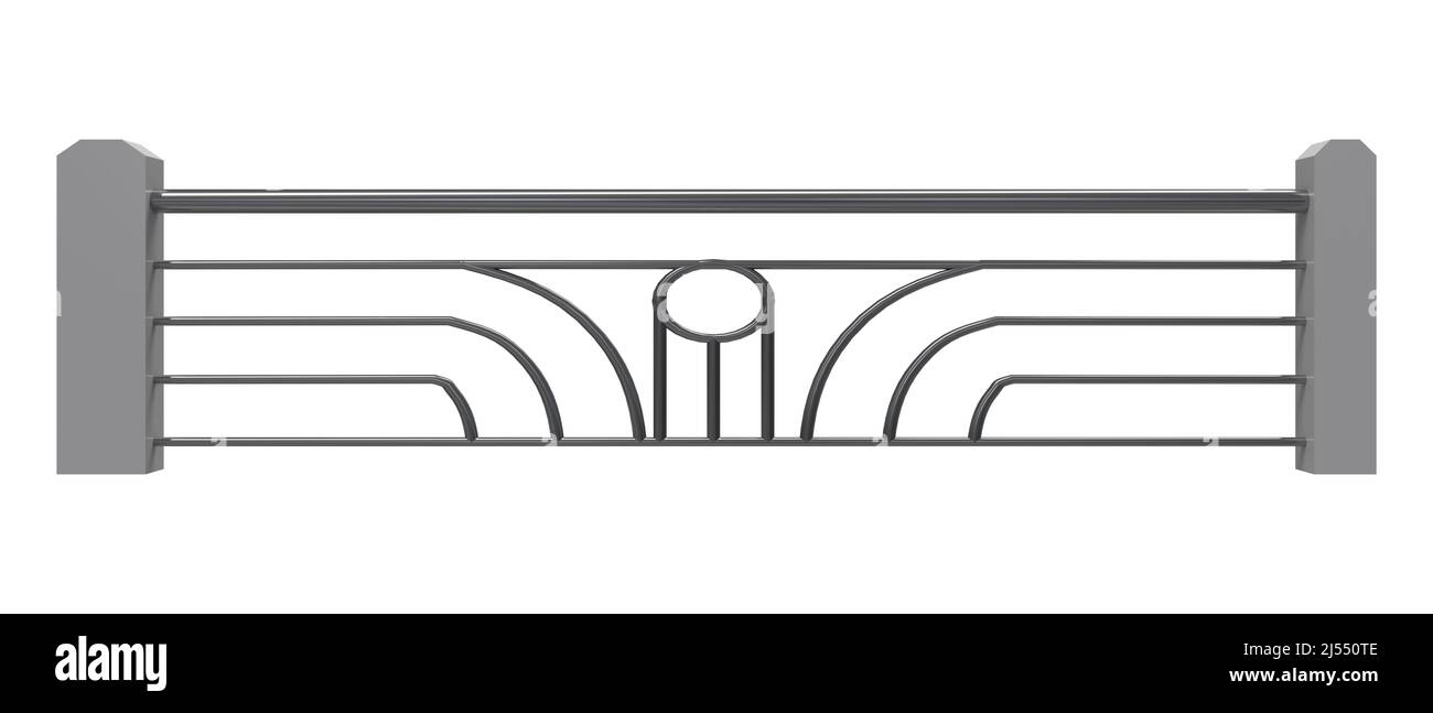 Isolated railing on white background Stock Photo - Alamy