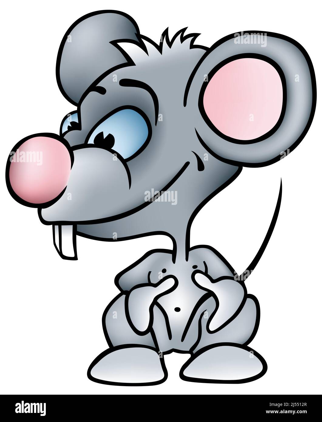 Funny Little Gray Mouse Stock Vector Image & Art - Alamy