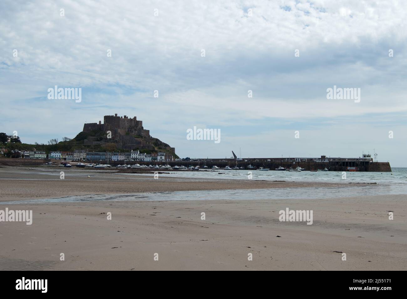 Mont Orgueil Castle (Gorey Castle), Jersey, Channel Islands Stock Photo ...