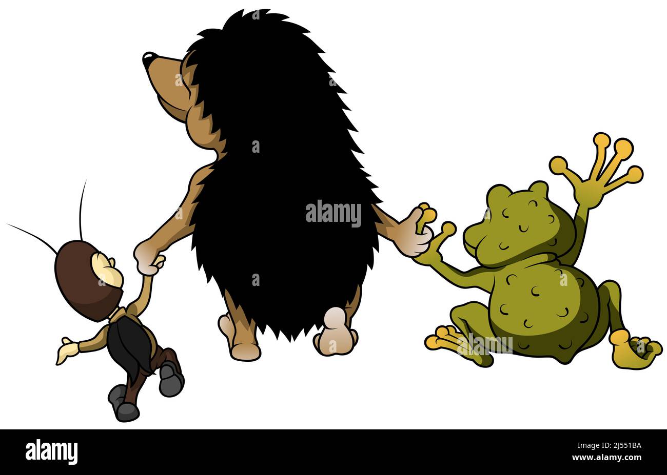 Rear View of Animal Friends Stock Vector Image & Art - Alamy